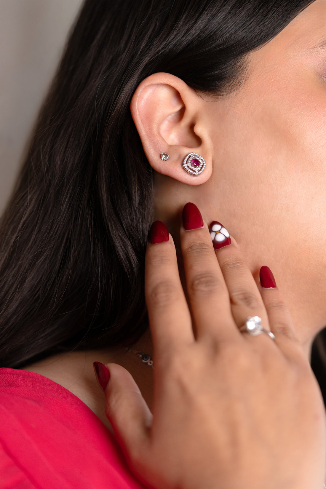 Reeva Ruby River Glow Studs – Welcome To Reevajewellery